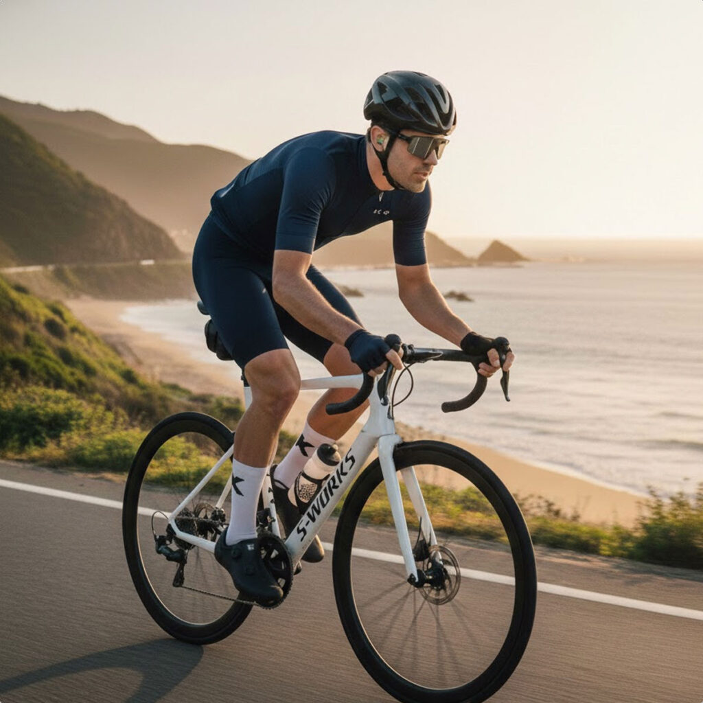 Medias Ciclismo KLETA Modelo K Caña Alta (Negra Logo Blanco) – Epic Bikes